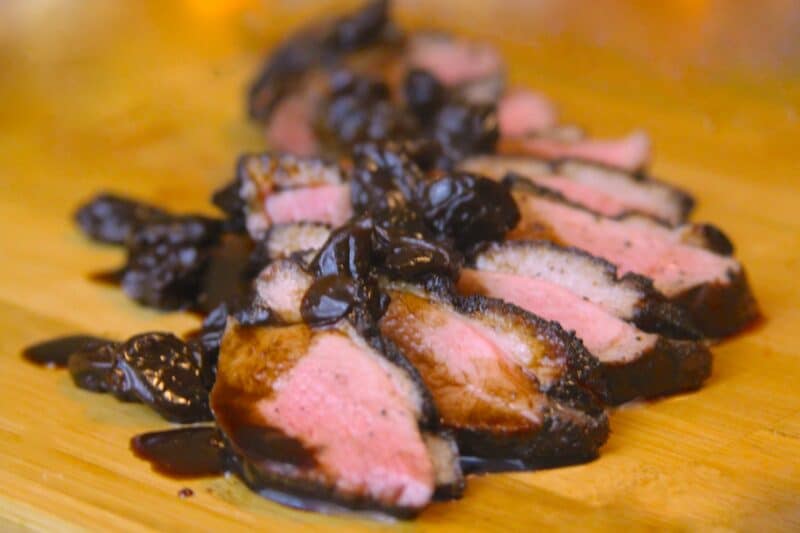Coffee and Cocoa Duck Breast with Balsamic-Cherry Sauce - Meathead's ...